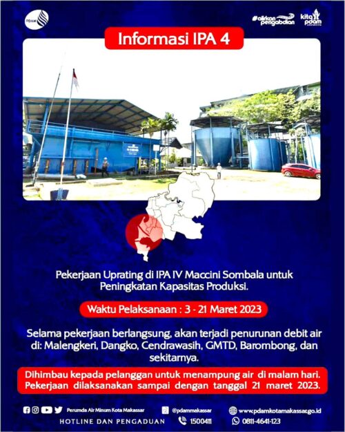Tingkatkan Kapasitas Produksi Air, PDAM Makassar Uprating di IPA IV ...